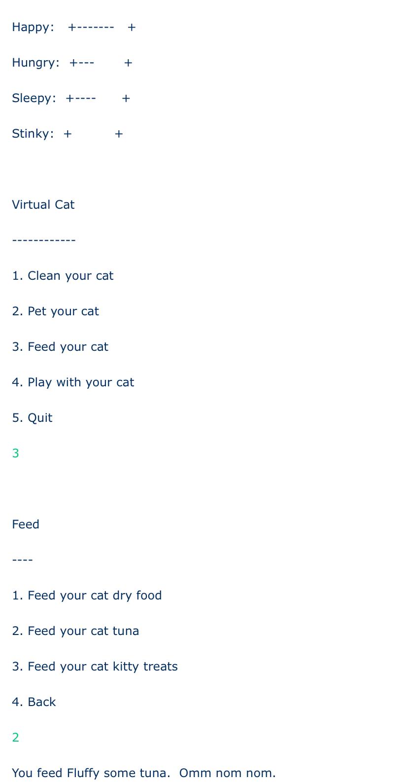 Solved Assignment 13 - Virtual Pet – Part I Create a class | Chegg.com