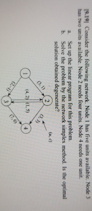 19.19] Consider the following network. Node I has | Chegg.com