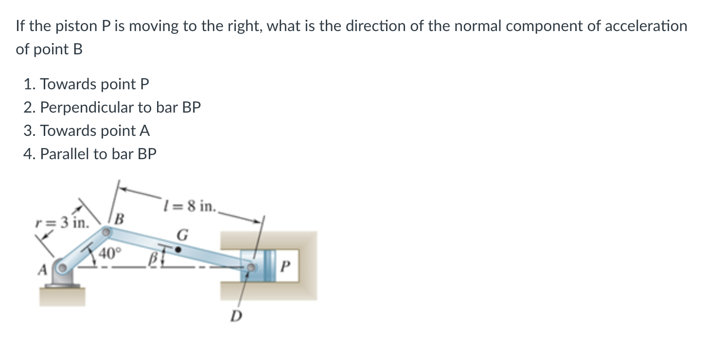 Solved In the figure shown, if bar AB is rotating and | Chegg.com