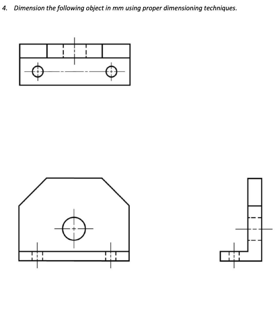 Solved 3. Dimension the following object in inches using | Chegg.com Solved 3. Dimension the following object in inches using | Chegg.com