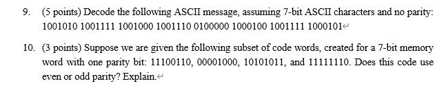 Solved 9 5 Points Decode The Following ASCII Message Chegg