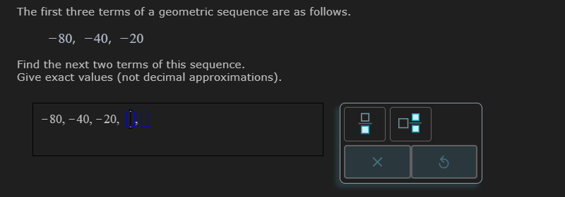 Solved The first three terms of a geometric sequence are as | Chegg.com