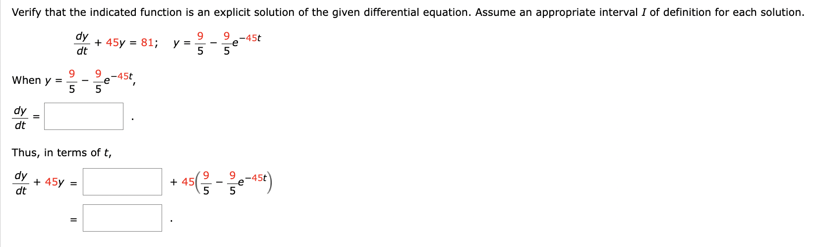 Solved Verify that the indicated function is an explicit | Chegg.com