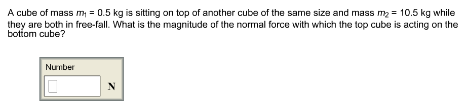 Solved: A Cube Of Mass M = 0.5 Kg Is Sitting On Top Of Ano... | Chegg.com