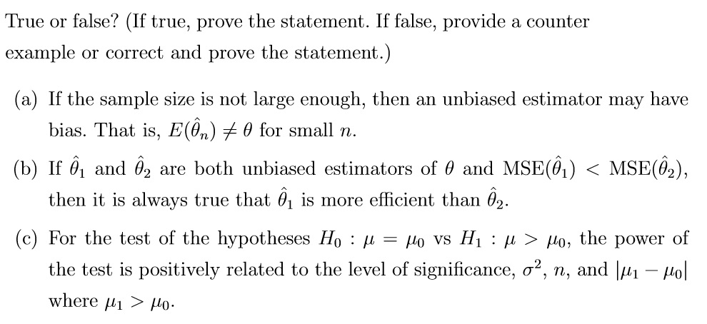 Solved True or false? (If true, prove the statement. If | Chegg.com