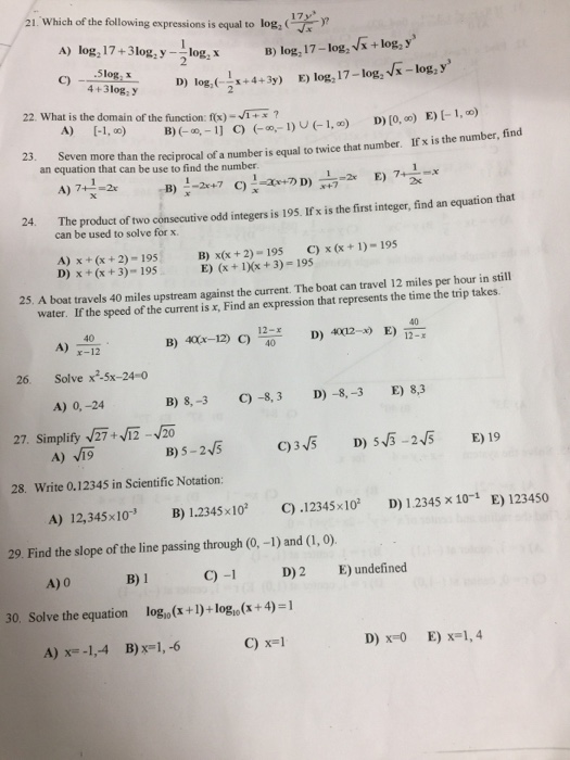 Solved Which of the following expressions is equal to log_2 | Chegg.com