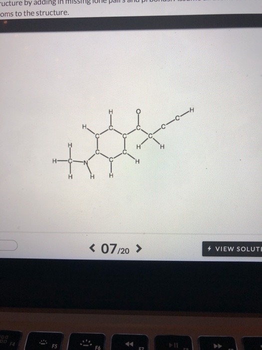 Solved Complete the following Lewis structure by adding in | Chegg.com