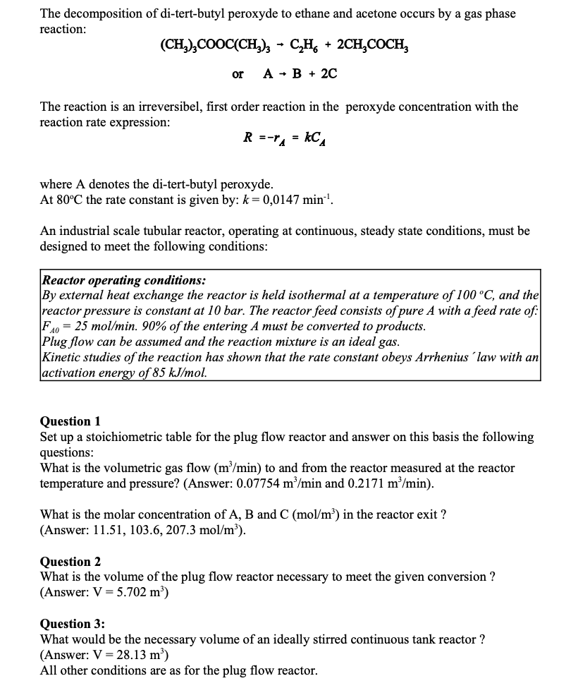 Solved How to define flow stoichiometric tables and various | Chegg.com