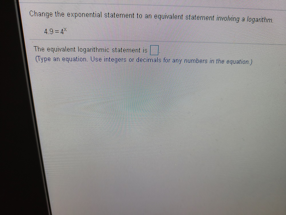 Solved Change the exponential statement to an equivalent | Chegg.com