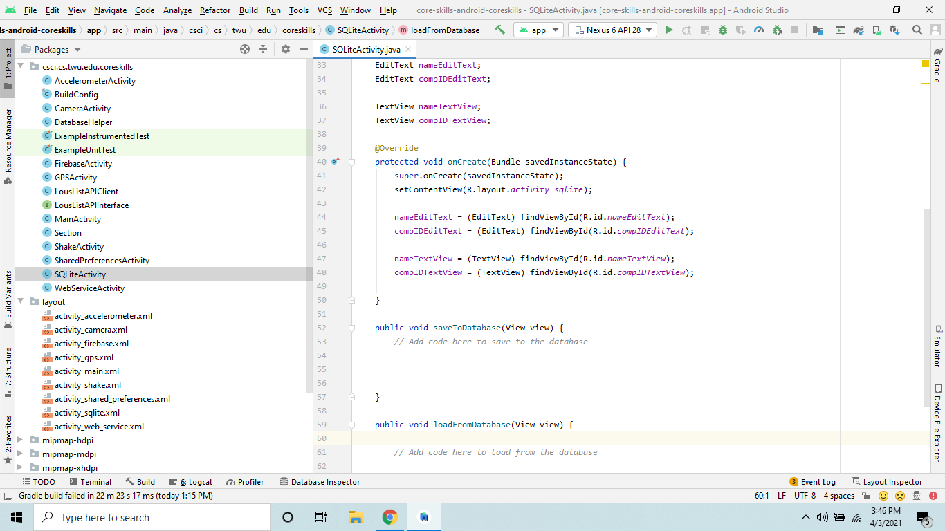 44 Resource Manager T 1: Project Gradle Layout | Chegg.com