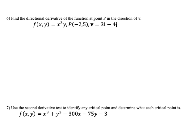 Solved 6 Find The Directional Derivative Of The Function At