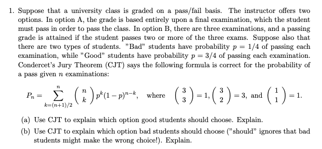 Solved Suppose that a university class is graded on a | Chegg.com