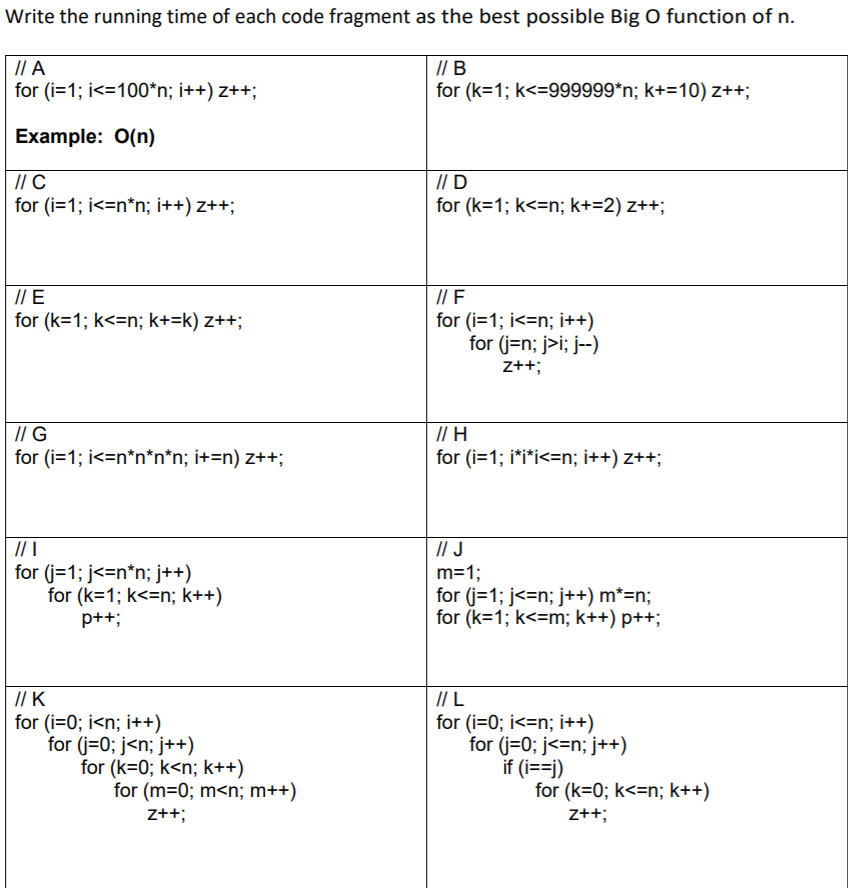 solved-write-the-running-time-of-each-code-fragment-as-the-chegg