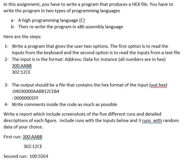 this should be solved in 2 languages the first c | Chegg.com