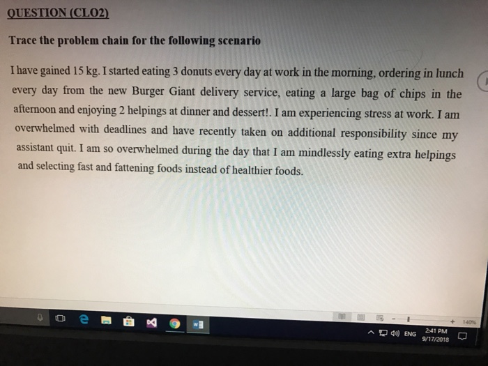 Solved QUESTION CLO2) Trace the problem chain for the | Chegg.com