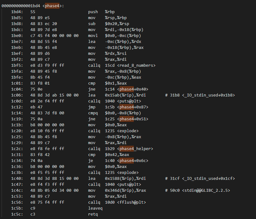 Solved Binary Bomb Phase 4: Can you please interpret what | Chegg.com
