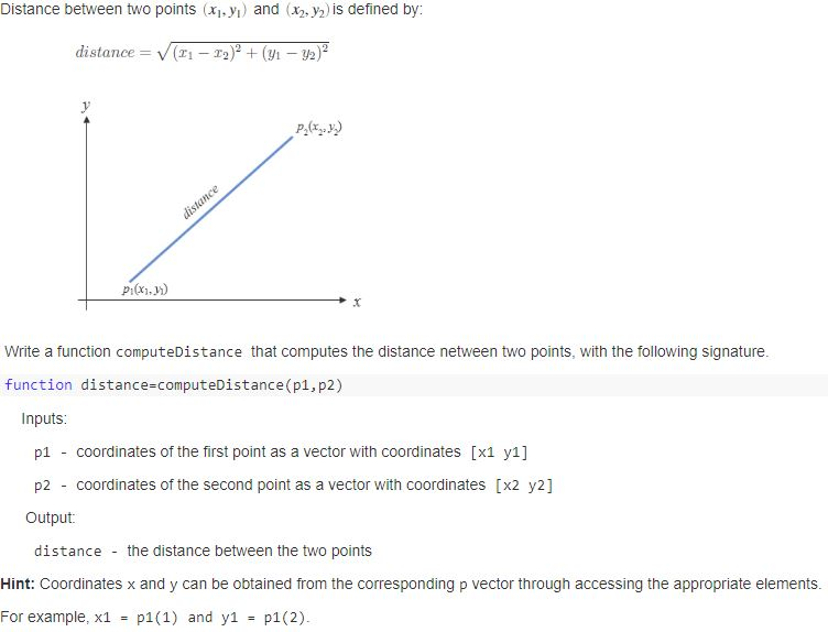 Solved Distance between two points (x, y) and X2, y2) is | Chegg.com