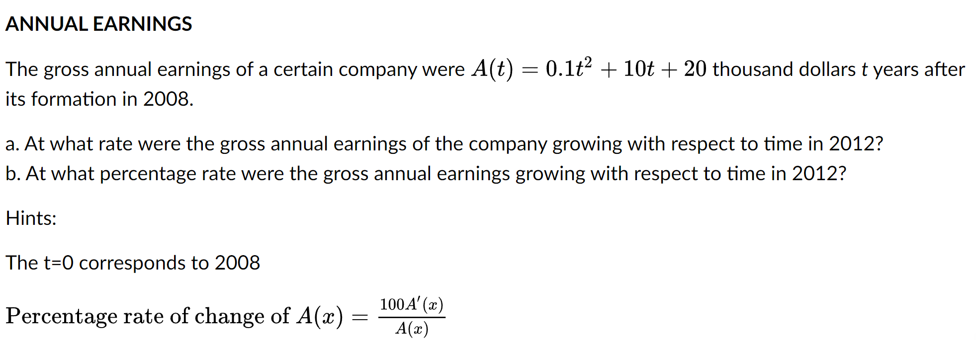 Solved The gross annual earnings of a certain company were | Chegg.com