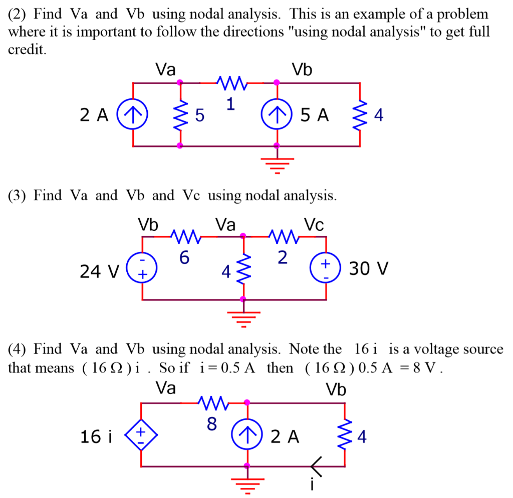 Solved (2) Find Va and Vb using nodal analysis. This is an | Chegg.com