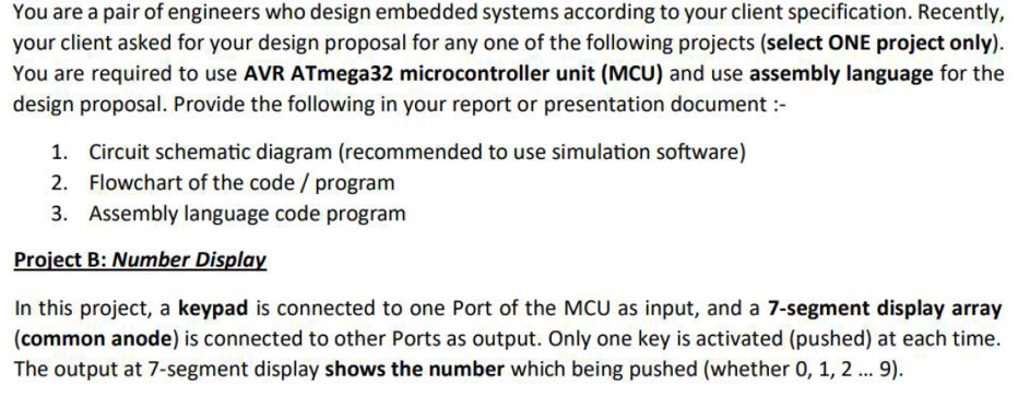 Solved You are a pair of engineers who design embedded | Chegg.com