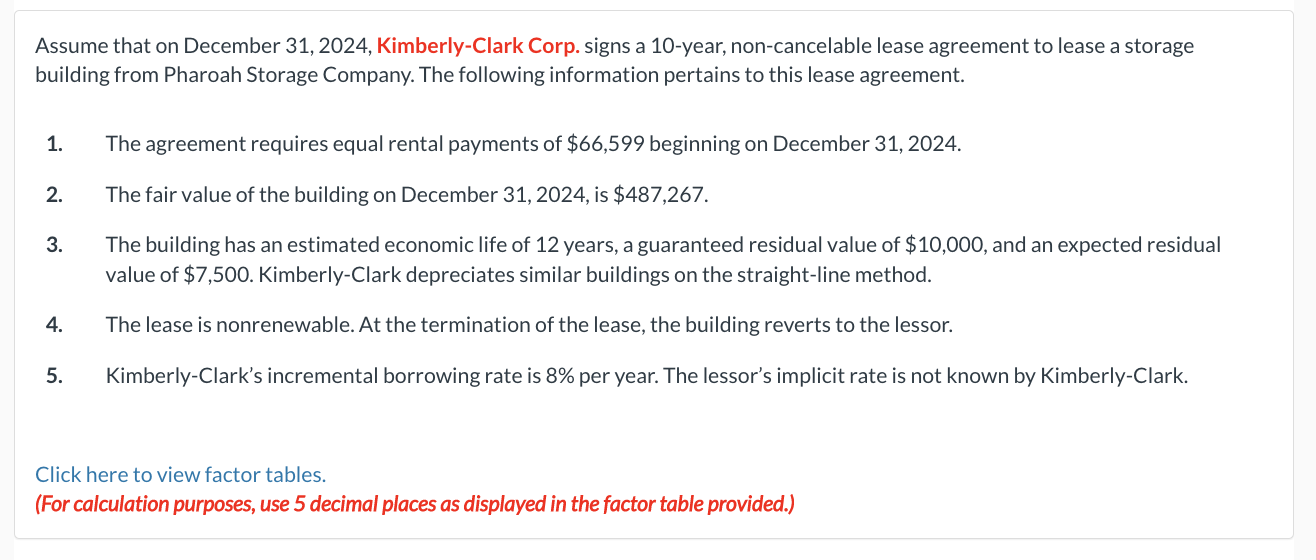 Solved Assume that on December 31, 2024, Kimberly-Clark | Chegg.com