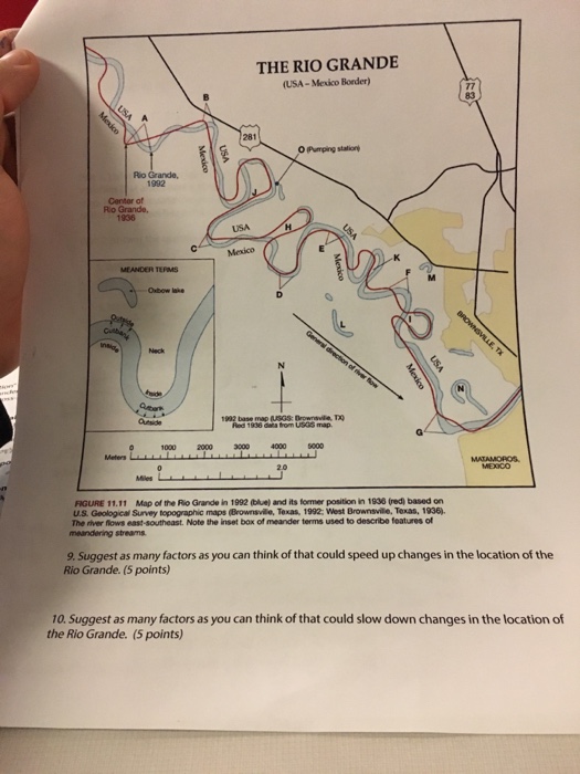 Solved These questions refer to the Rio Grande map, Figure | Chegg.com