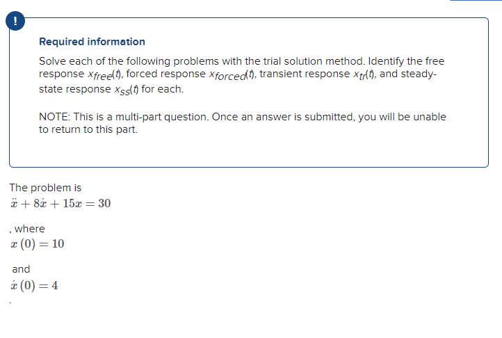 Solved ! Required information Solve each of the following | Chegg.com