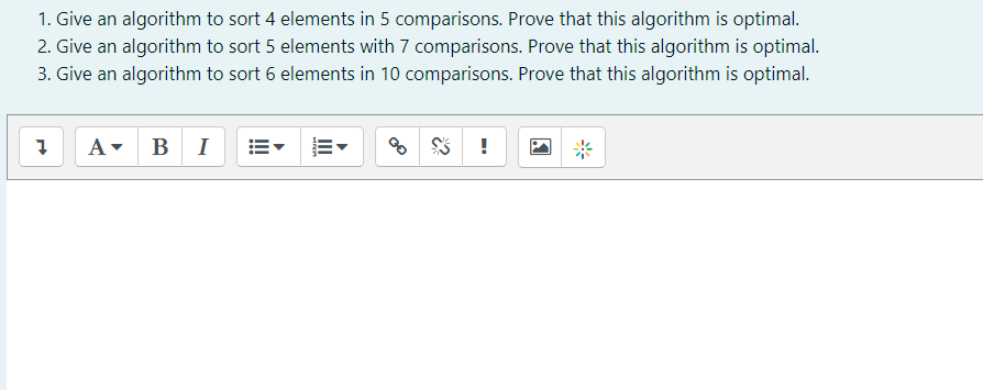 Solved 1 Give An Algorithm To Sort 4 Elements In 5 7374