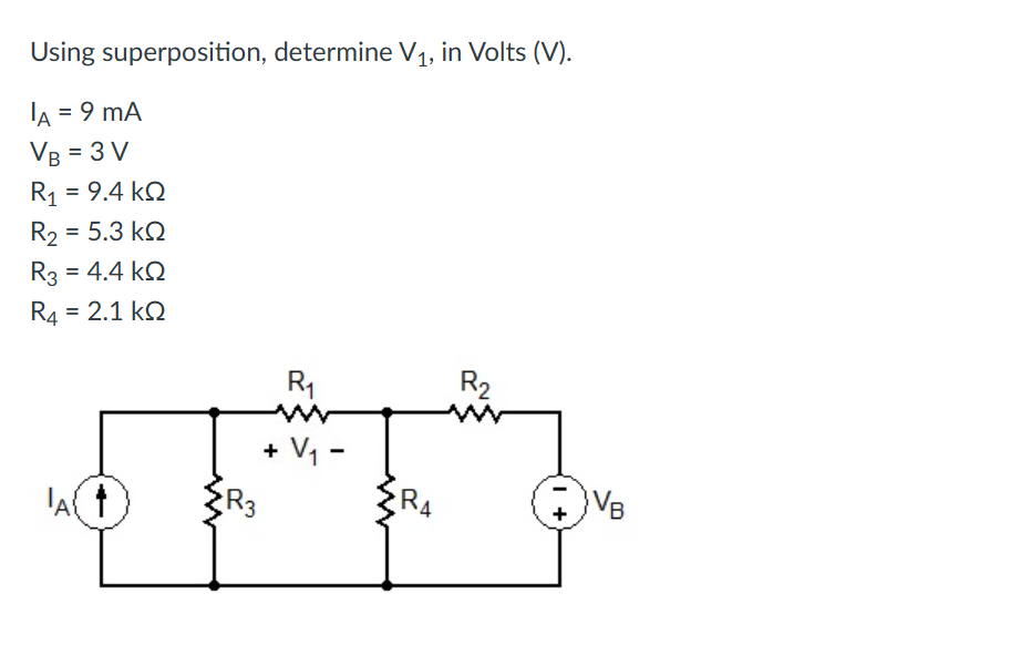Solved Please solve the circuit problem using SUPERPOSITION! | Chegg.com