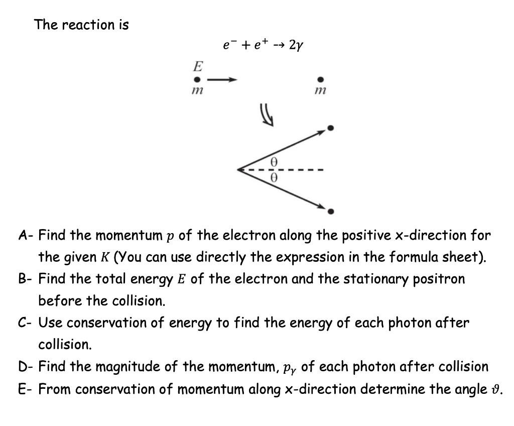 Solved In an electron-positron annihilation experiment, an | Chegg.com