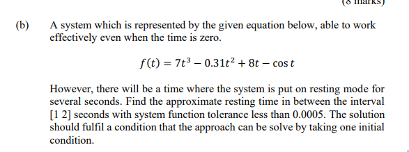 Solved (b) A system which is represented by the given | Chegg.com