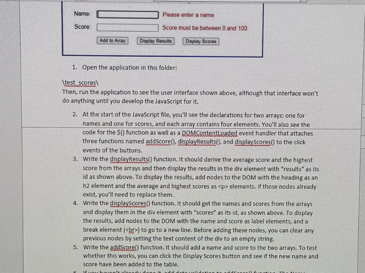 Solved Name Please enter a name Score Score must be between | Chegg.com
