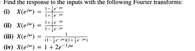 Solved Find the response to the inputs with the following | Chegg.com