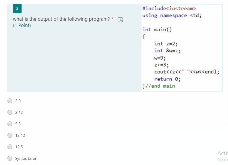 Solved 3 #include using namespace std; what is the output of | Chegg.com