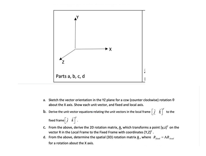 Solved a. Sketch the vector orientation in the YZ plane for | Chegg.com