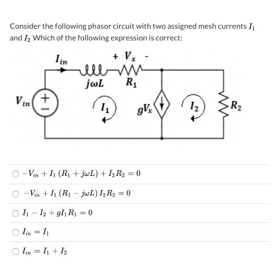 Solved Consider the following phasor circuit with two | Chegg.com