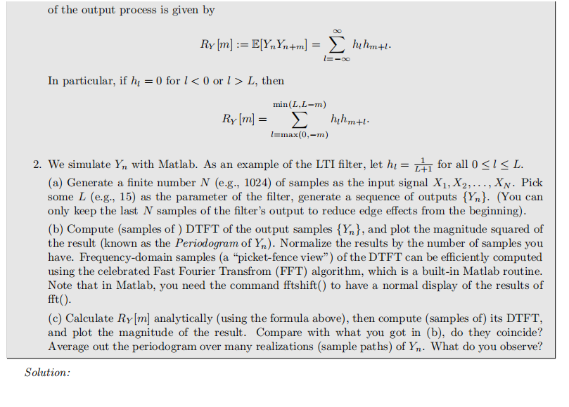Problem 7 We will demonstrate the connection between | Chegg.com