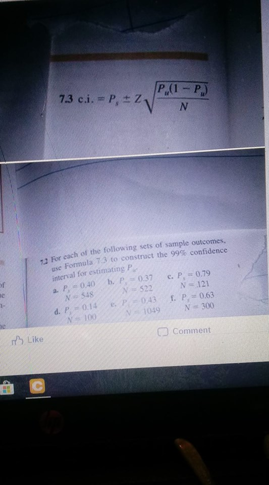 Solved each of the following sets of sample outcomes. | Chegg.com