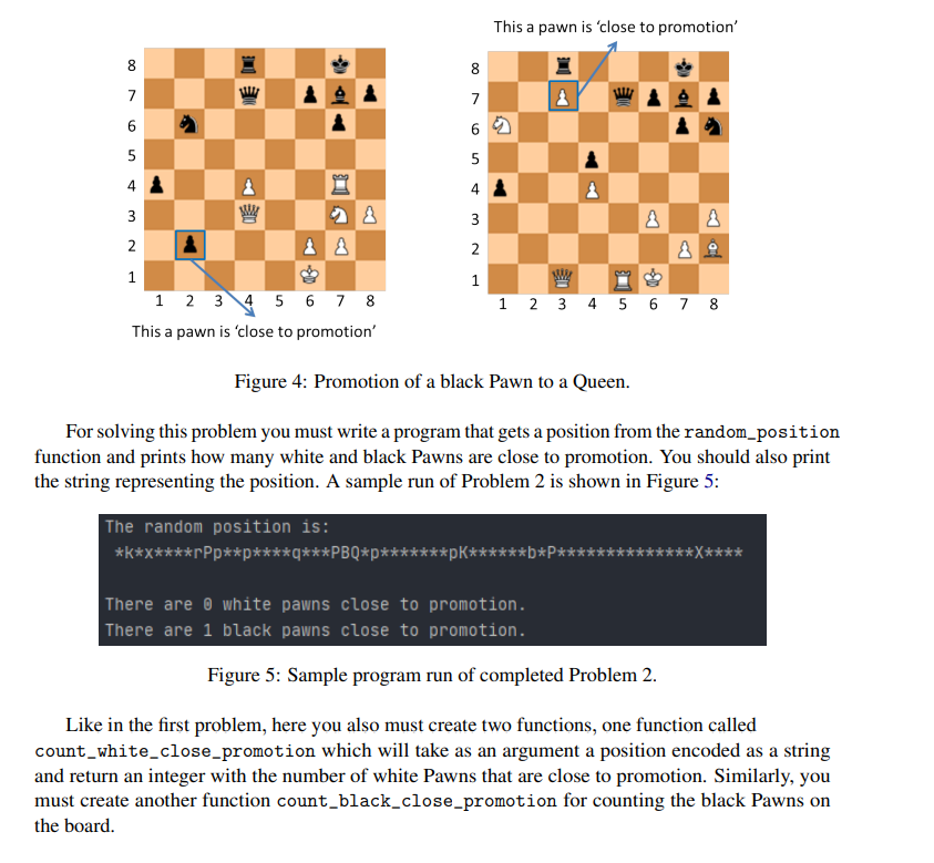Solved When a Pawn advances to the eighth rank (row 8 for | Chegg.com