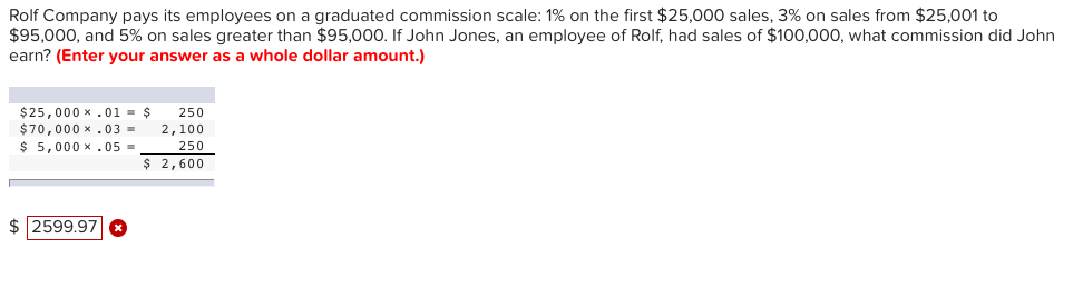 Solved Rolf Company pays its employees on a graduated | Chegg.com