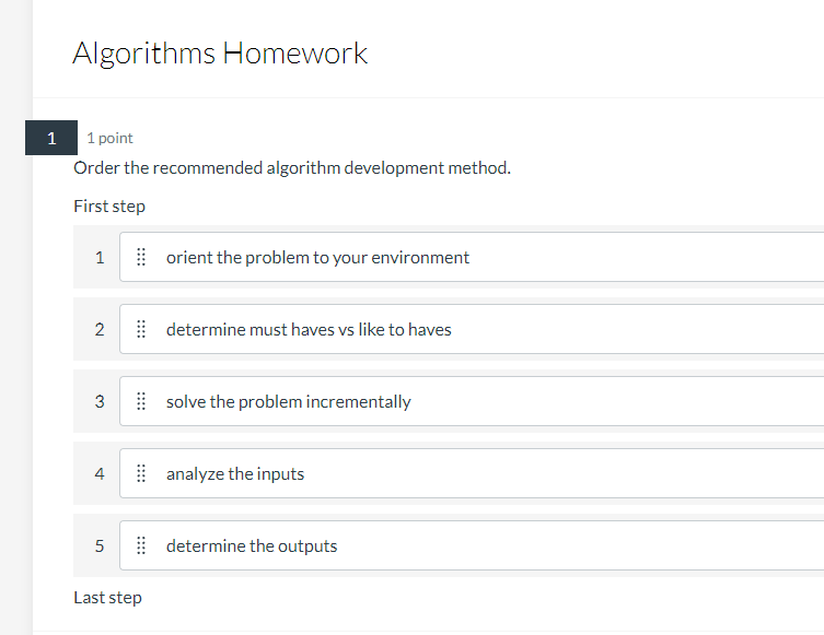 Solved Algorithms Homework 1 Point Order The Recommended 6370