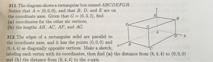 Solved 311. The diagram shows a rectangular box named | Chegg.com