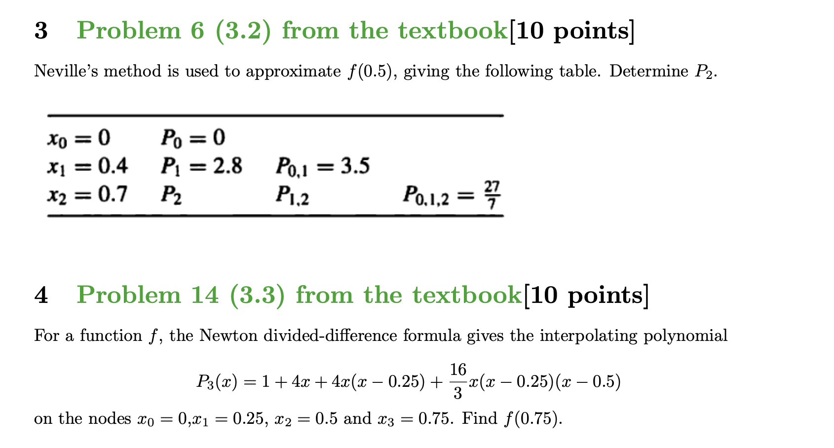 Solved 3 Problem 6 (3.2) from the textbook[10 points] | Chegg.com