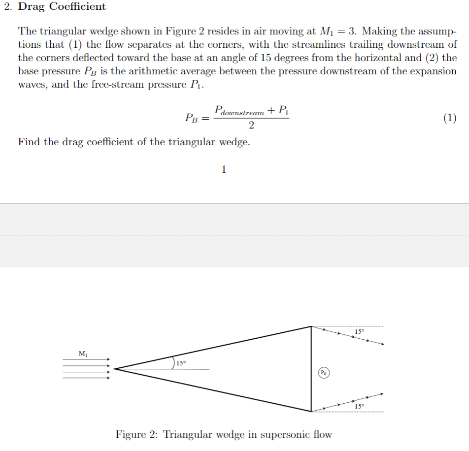 Solved Drag CoefficientThe triangular wedge shown in Figure | Chegg.com