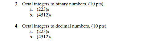 Solved Convert a number in a number system to another one. | Chegg.com