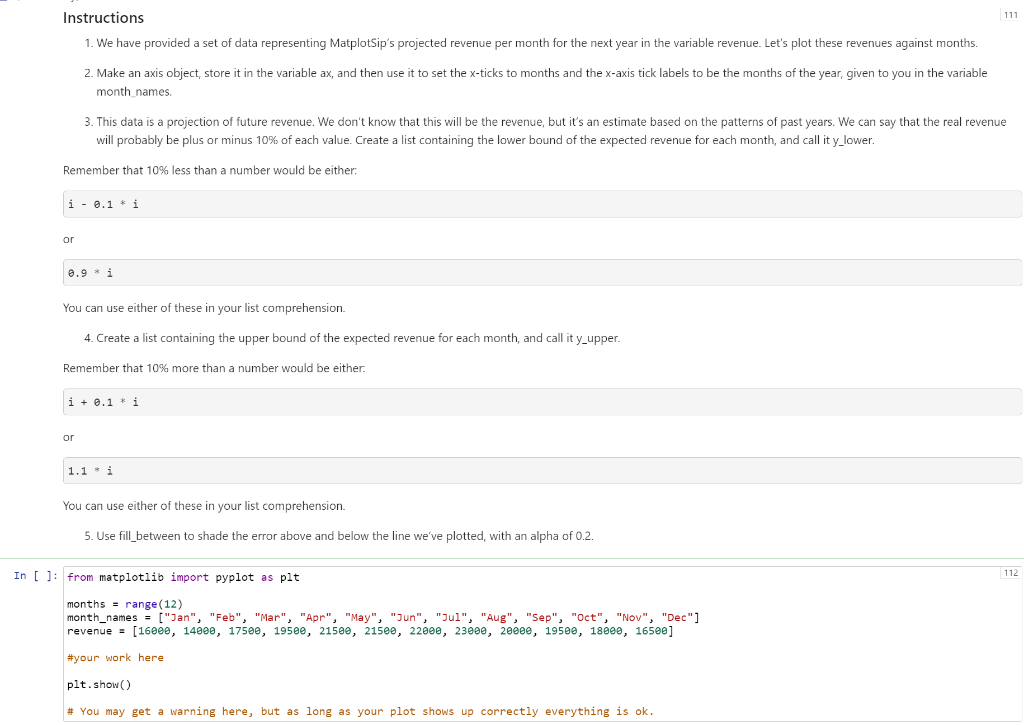 Solved Fill Between We've learmed how to disulay errors on | Chegg.com