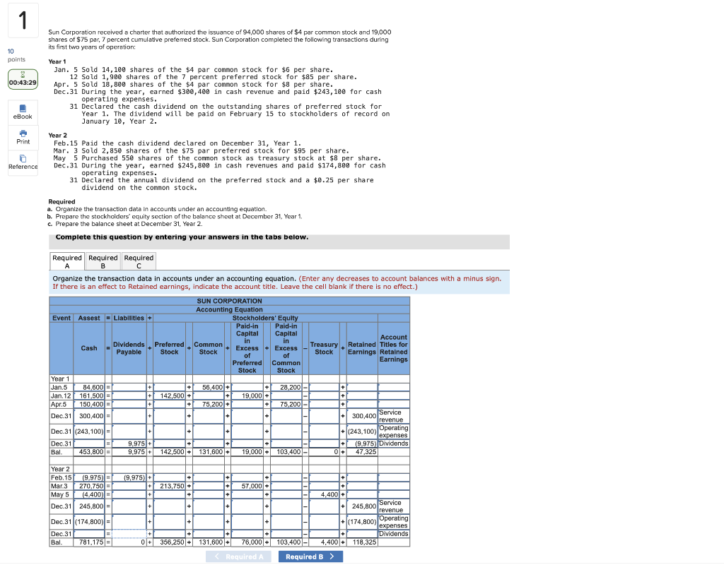 Solved All entries are correct, I just need the final entry | Chegg.com