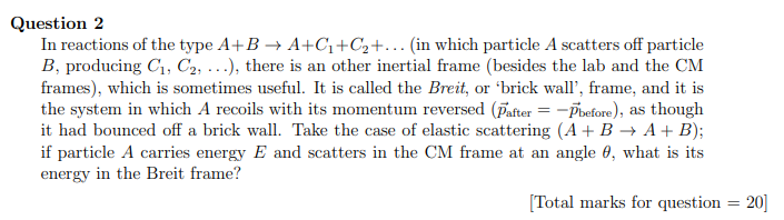 Solved In reactions of the type A+B→A+C1+C2+… (in which | Chegg.com