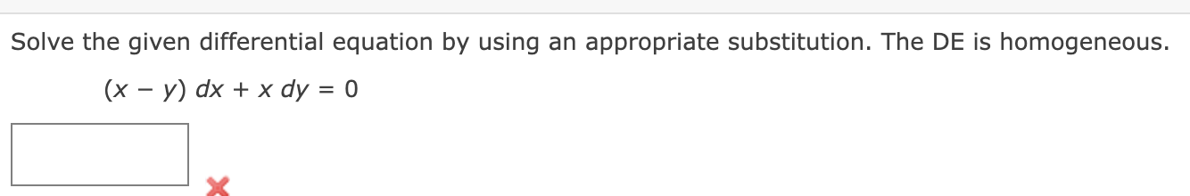 Solved Solve the given differential equation by using an | Chegg.com