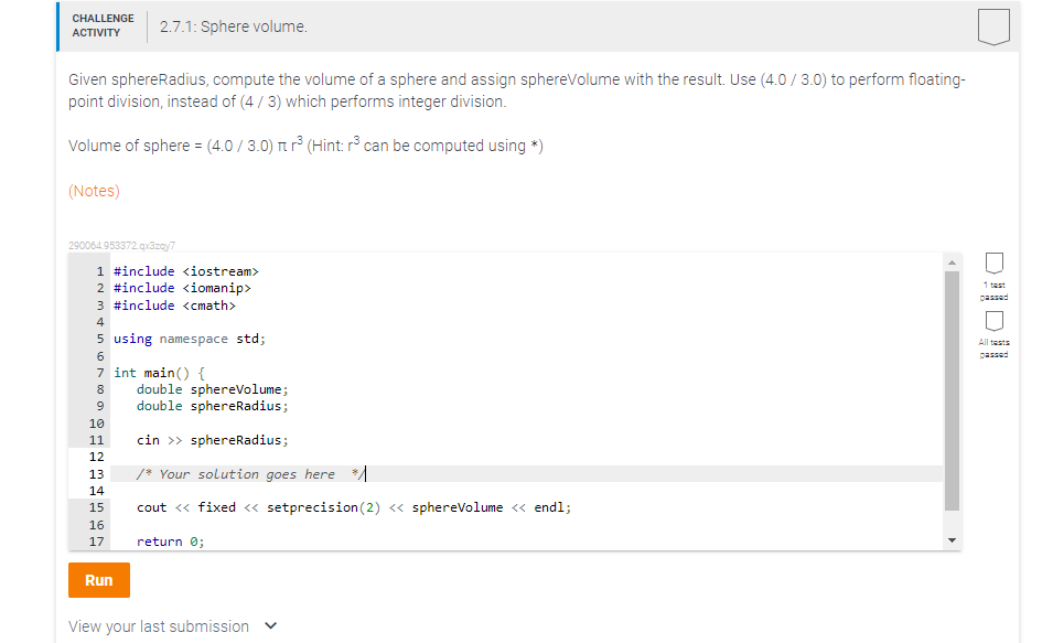 Solved CHALLENGE ACTIVITY 2.11.2: Compute change. A cashier | Chegg.com